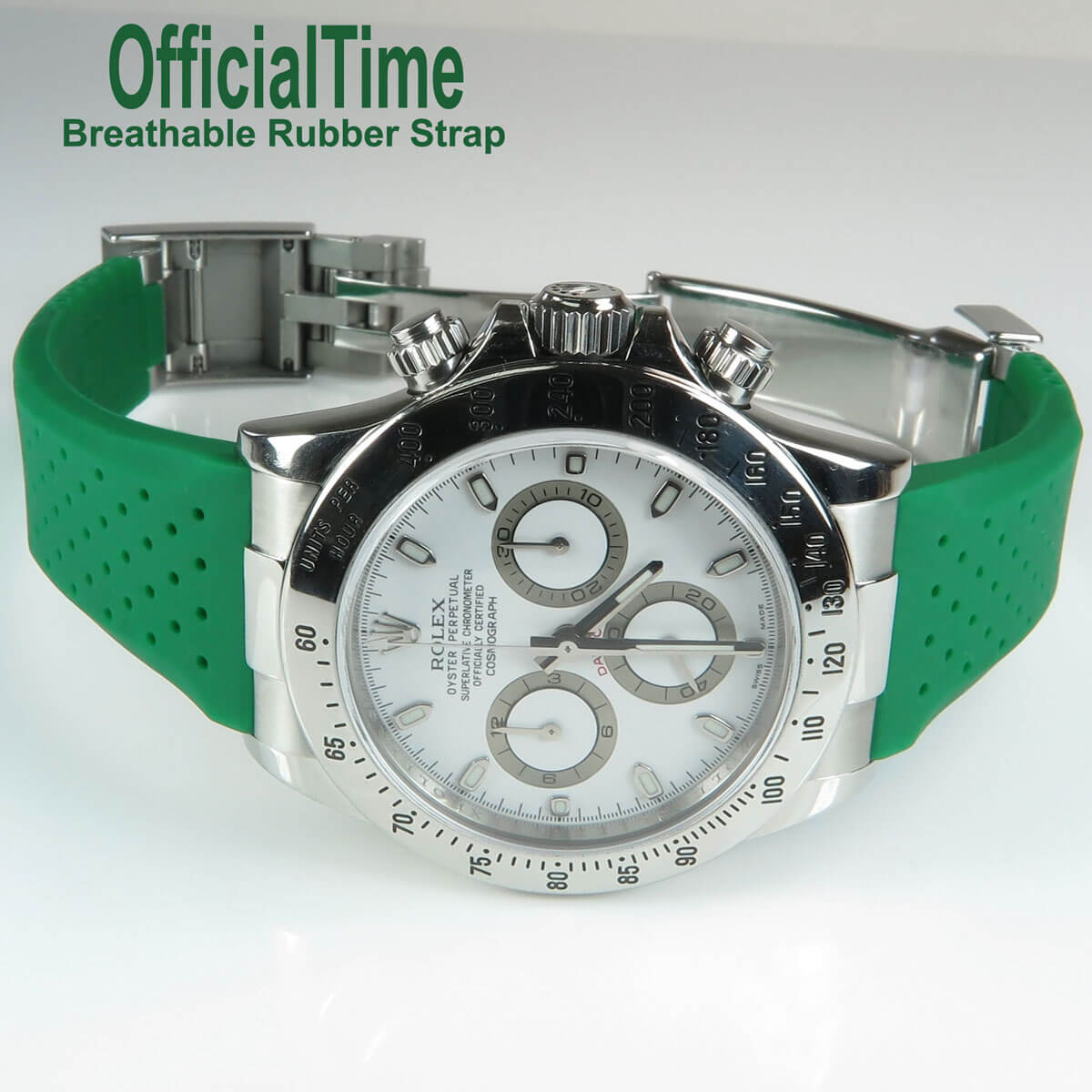 OfficialTime Rubber Strap - The Perfect Upgrade for Your Rolex Watch
