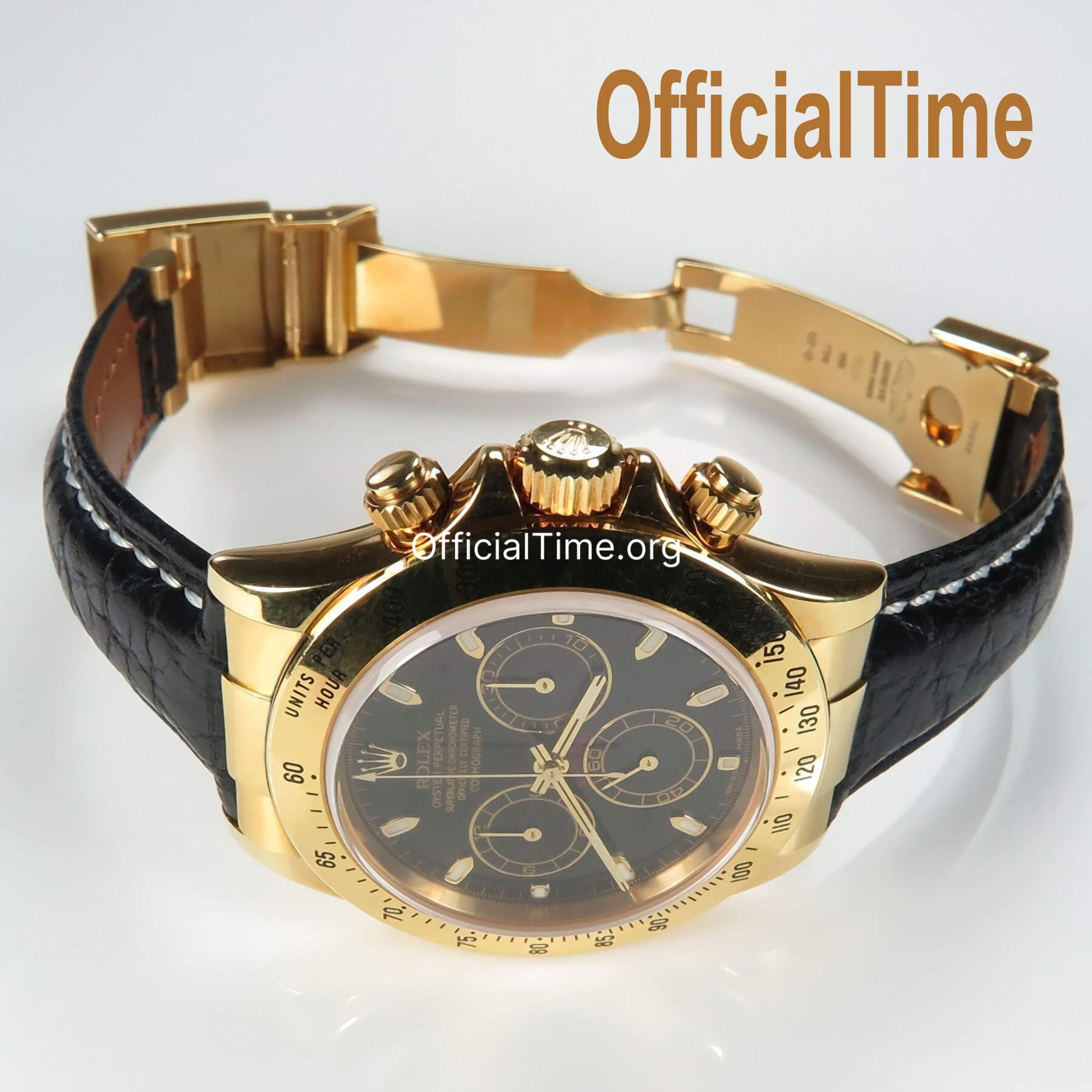 Rolex Daytona Style | OfficialTime Genuine Alligator Leather Strap for ...