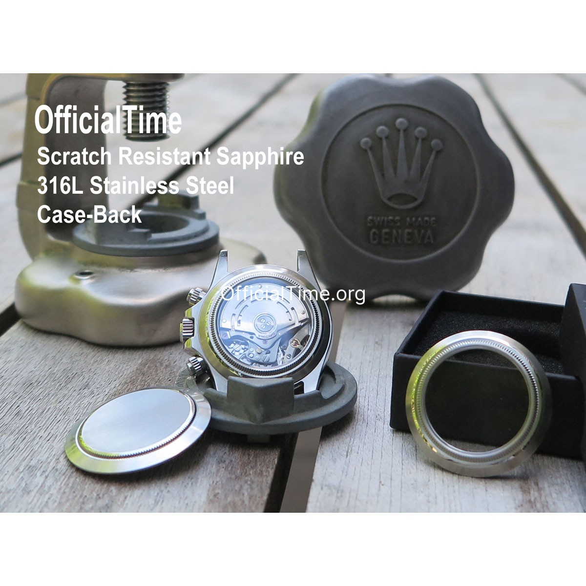 OfficialTime Transparent Case Back for Rolex Daytona