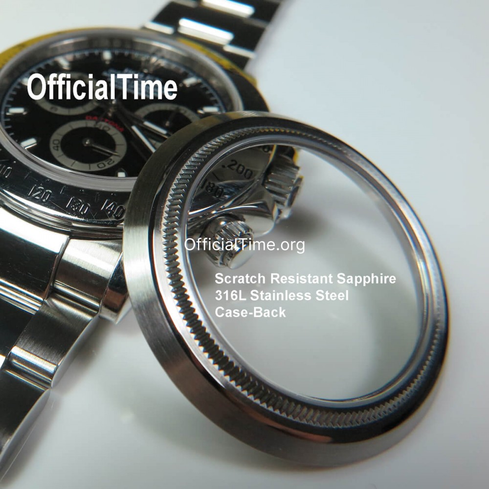 OfficialTime Transparent Case Back for Rolex Daytona