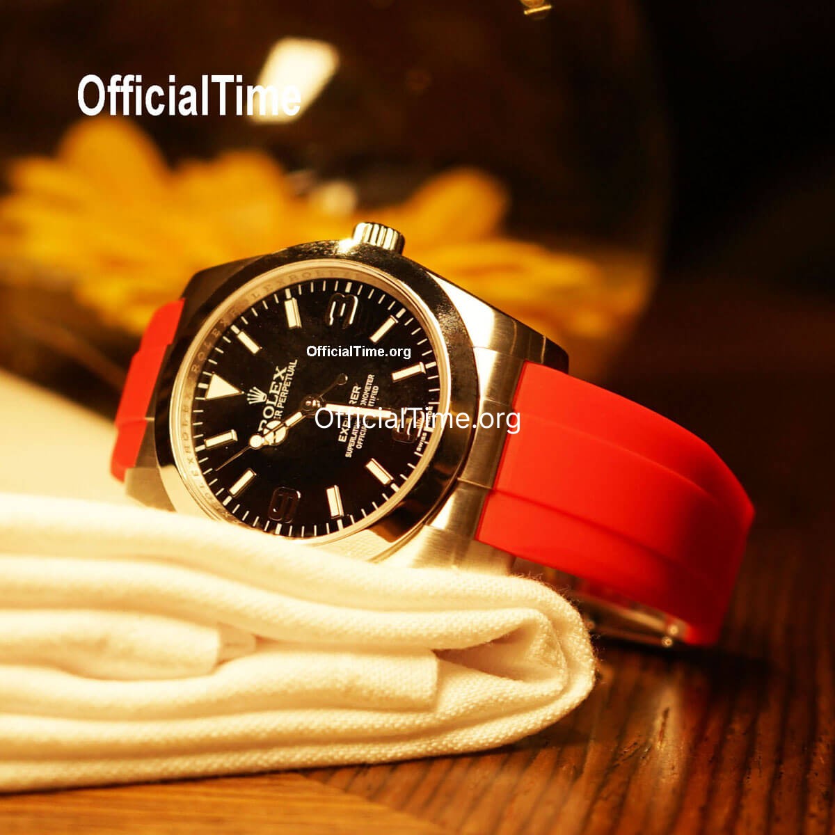 Rolex Explorer Style | OfficialTime Airflow Rubber Straps