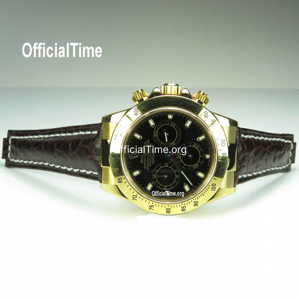 Rolex Daytona Style | OfficialTime Buffalo Leather Strap for Rolex Daytona Style | OfficialTime Buffalo Leather Strap for