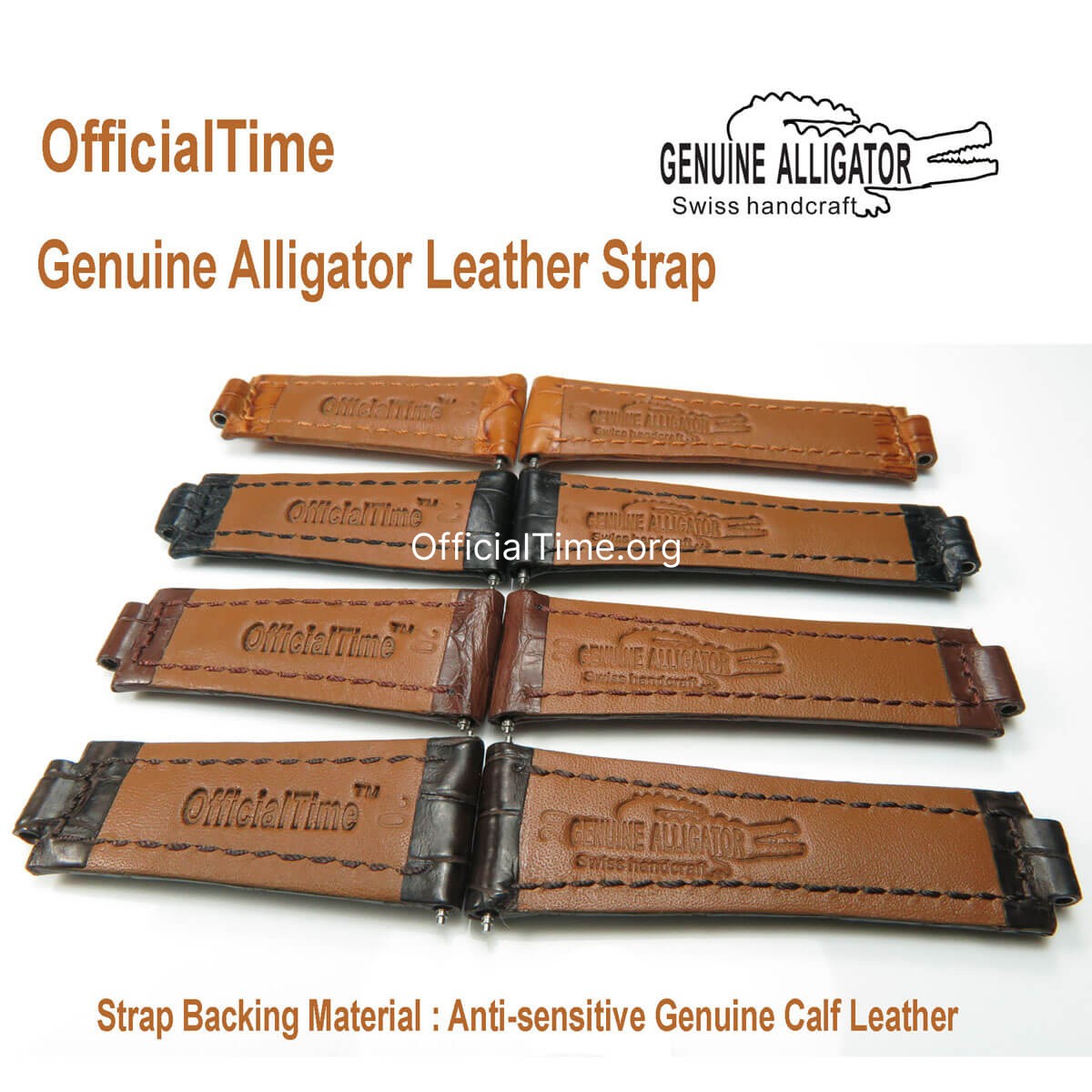 Rolex Datejust Style | OfficialTime Genuine Alligator Leather Strap