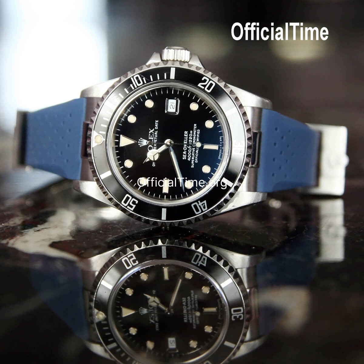 Rolex Sea-Dweller Style | OfficialTime Breathable Rubber Strap for Rolex