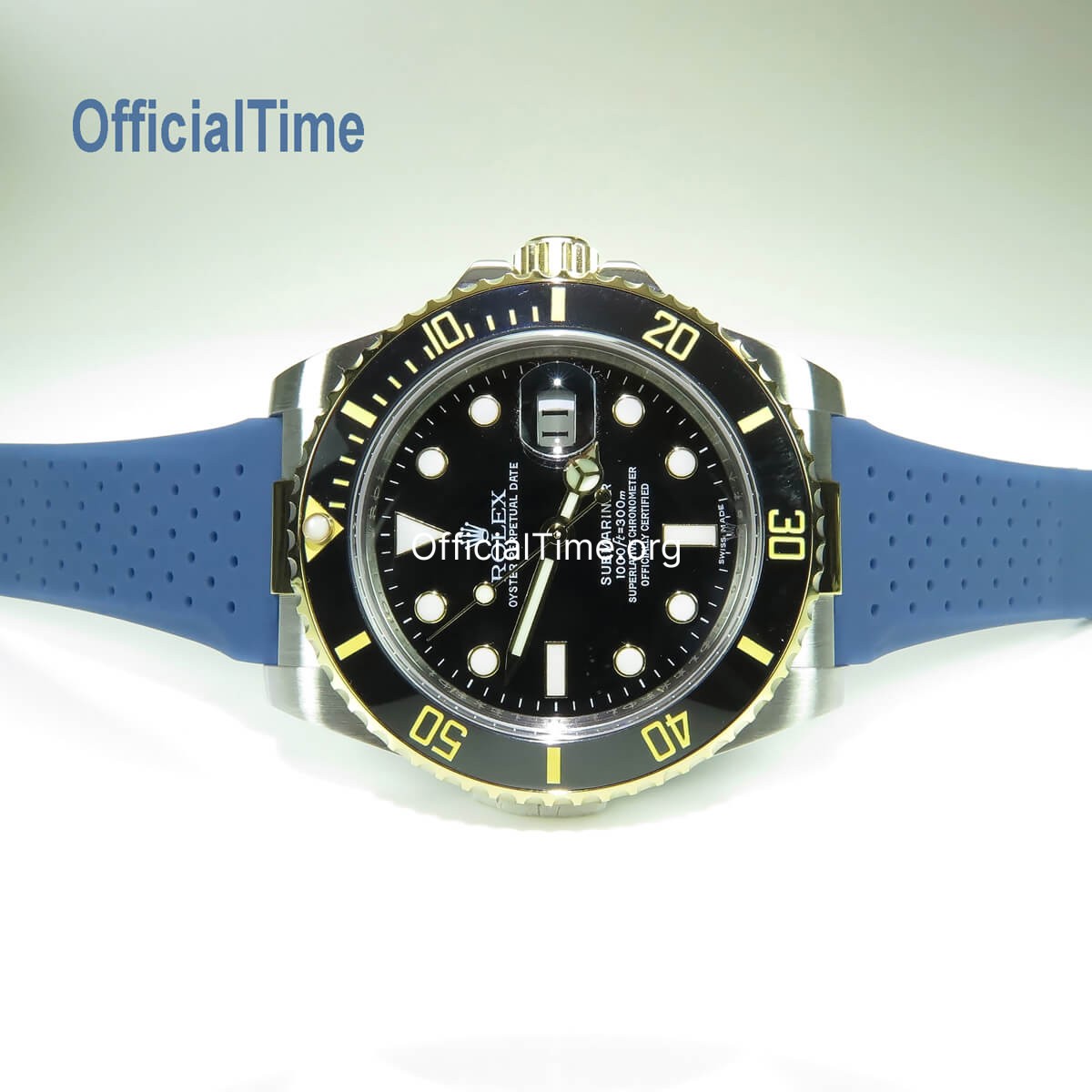 Rolex Submariner Style | OfficialTime Breathable Rubber Strap for Rolex