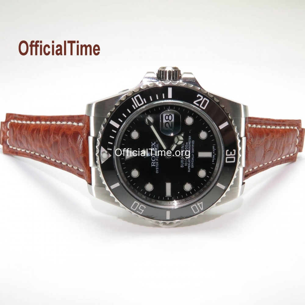 Rolex Submariner Style| OfficialTime Buffalo Leather Strap for Rolex