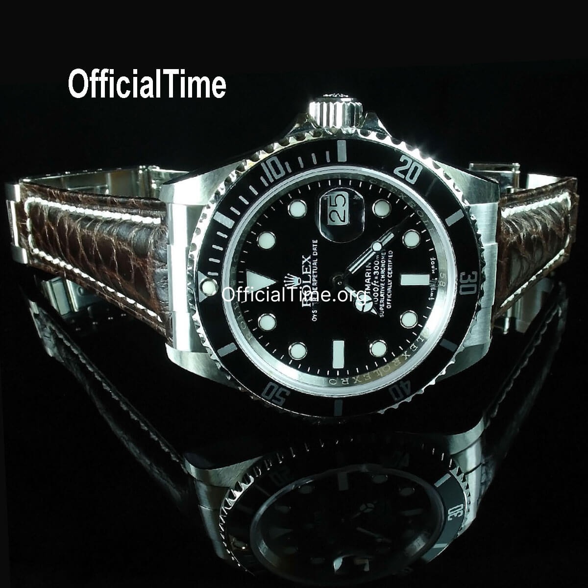 Rolex Submariner Style| OfficialTime Buffalo Leather Strap for Rolex