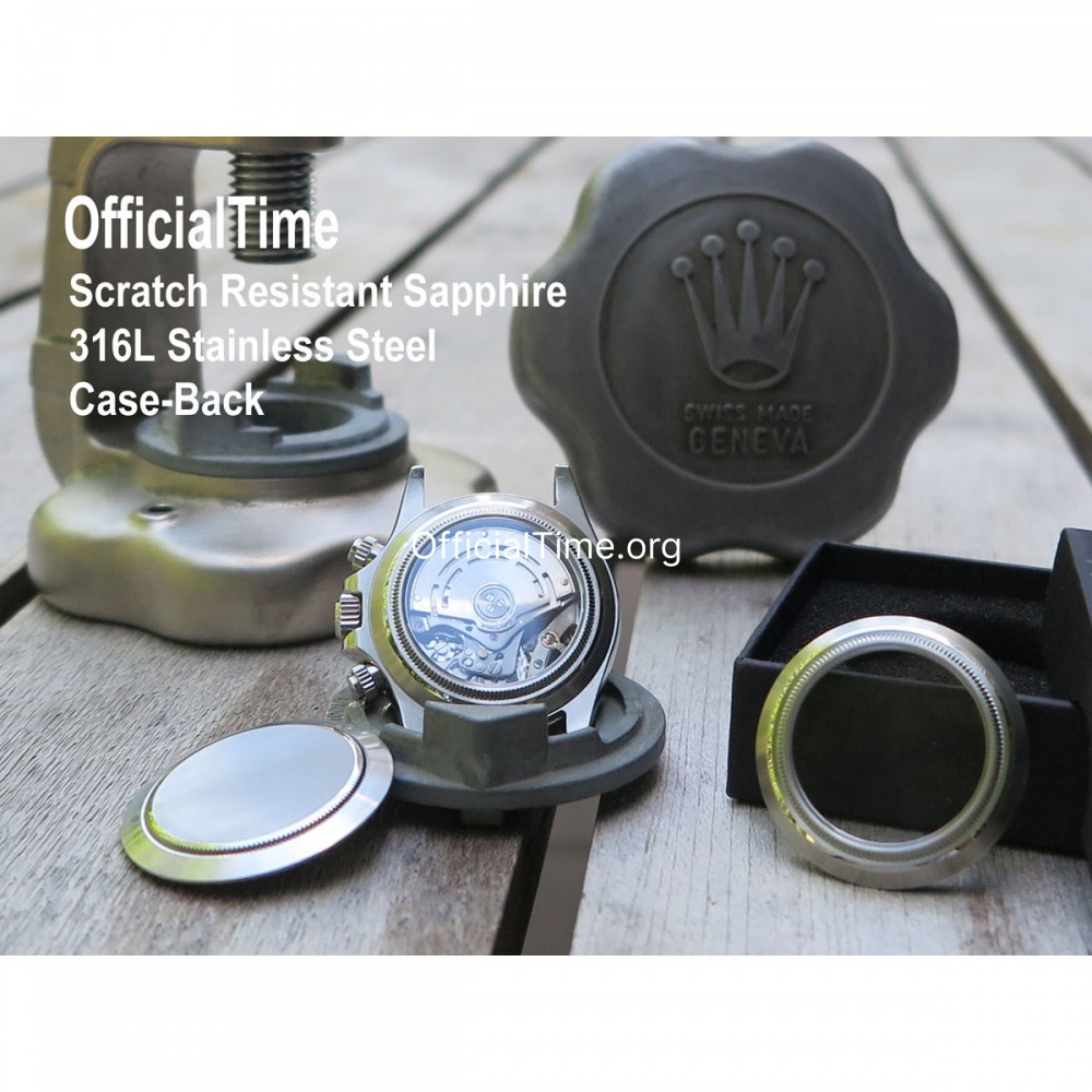 OfficialTime See-Through Case Back for Rolex Submariner