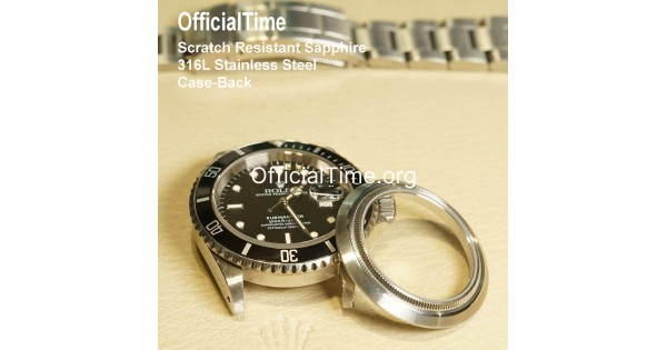 OfficialTime See-Through Case Back for Rolex Submariner