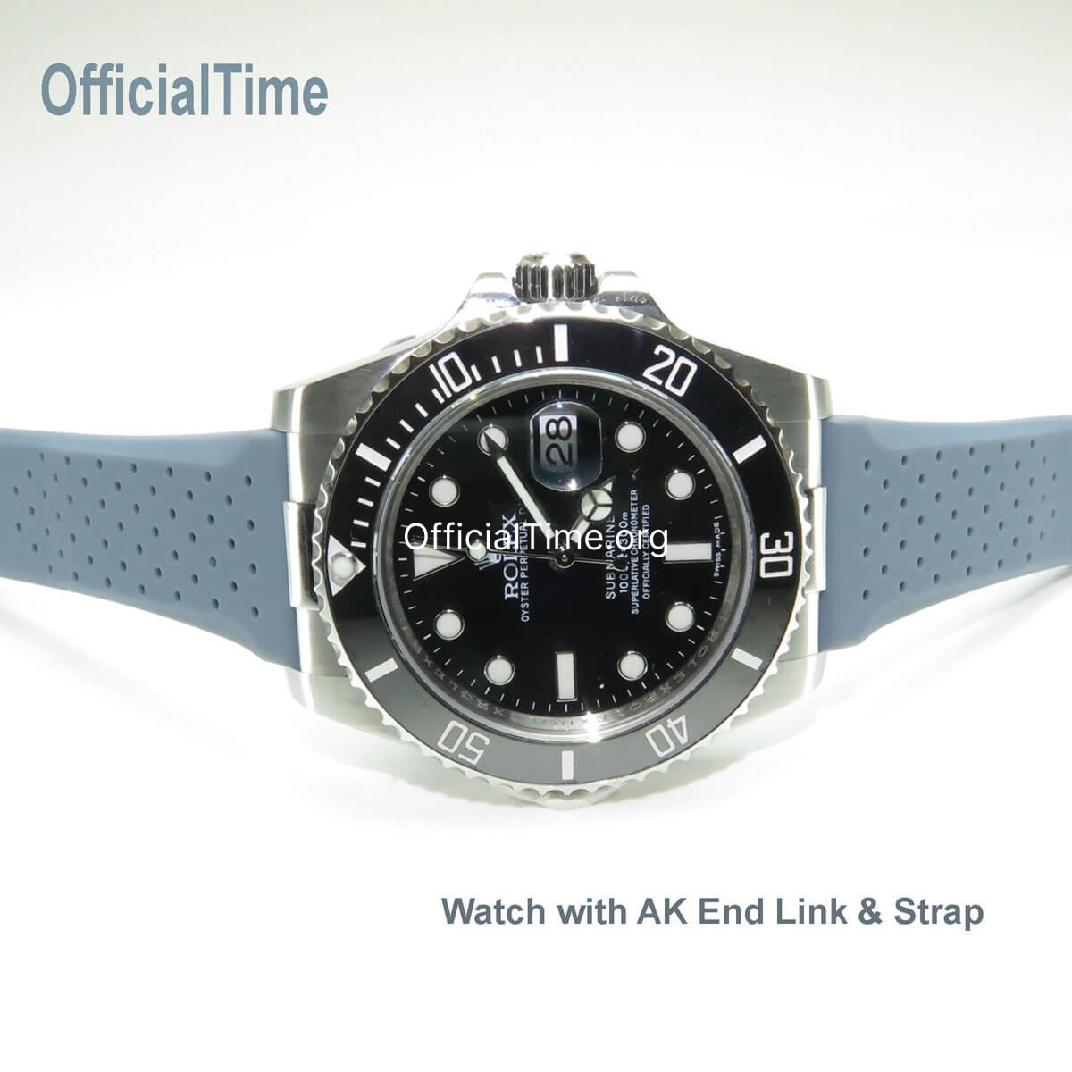 Rolex Style | OfficialTime Breathable Rubber Strap for Rolex