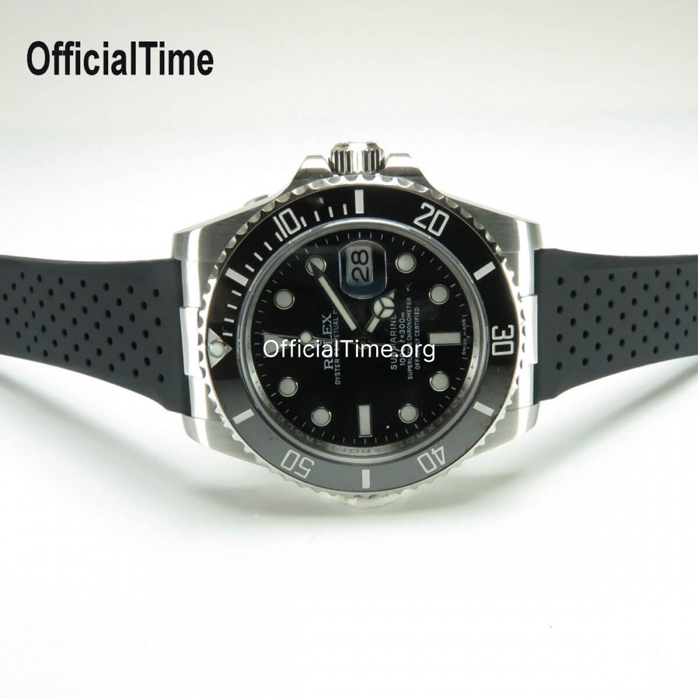 Rolex Style | OfficialTime Breathable Rubber Strap for Rolex