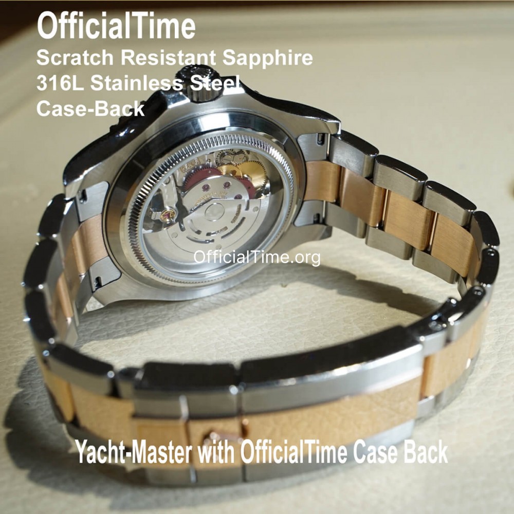 OfficialTime Transparent Case Back for Rolex Yacht-Master
