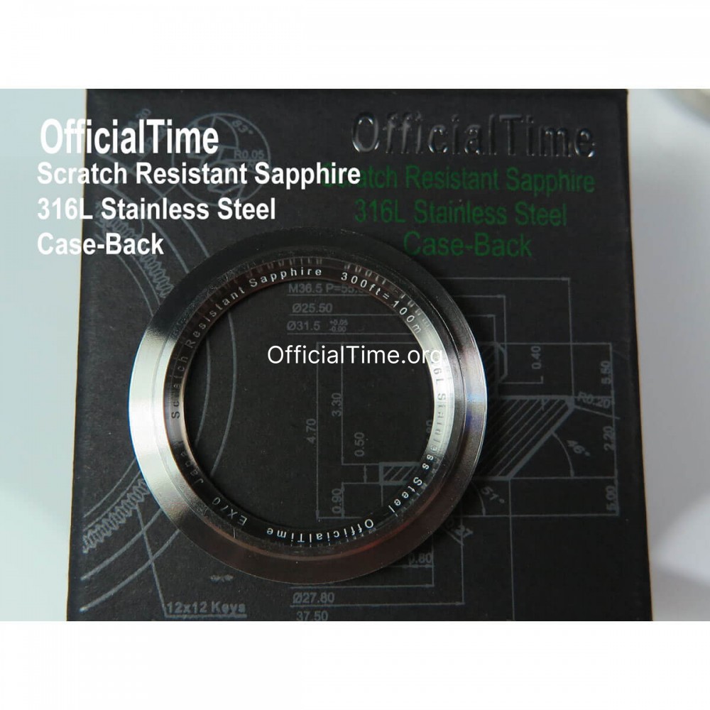 OfficialTime Transparent Case Back for Rolex Yacht-Master