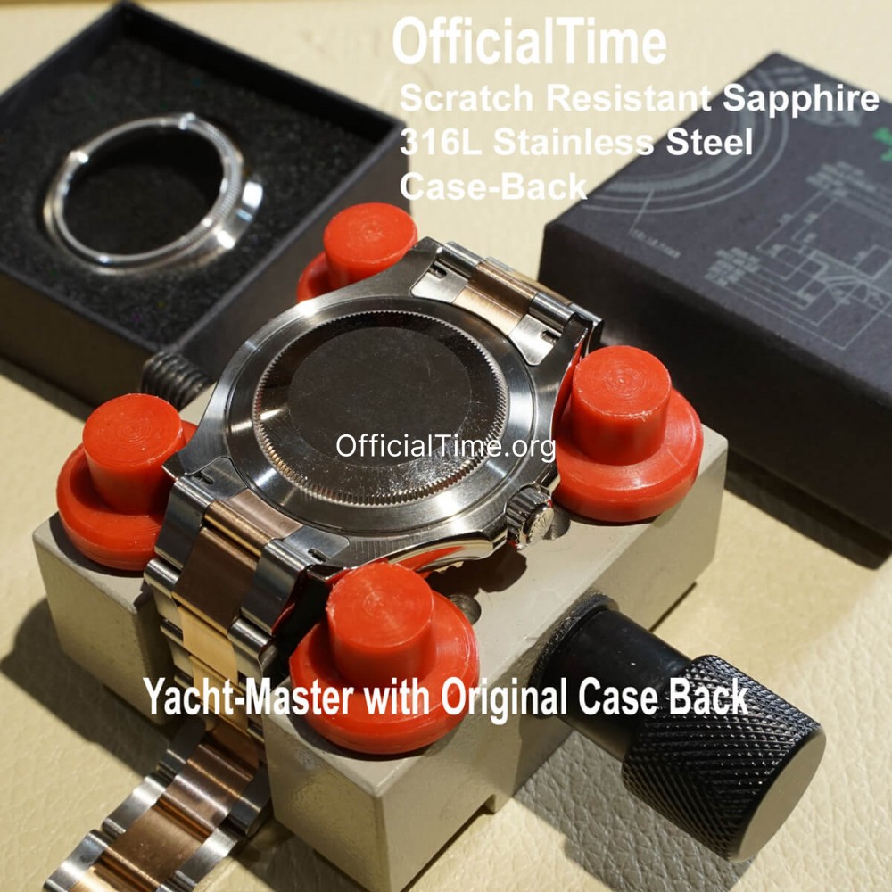 OfficialTime Transparent Case Back for Rolex Yacht-Master